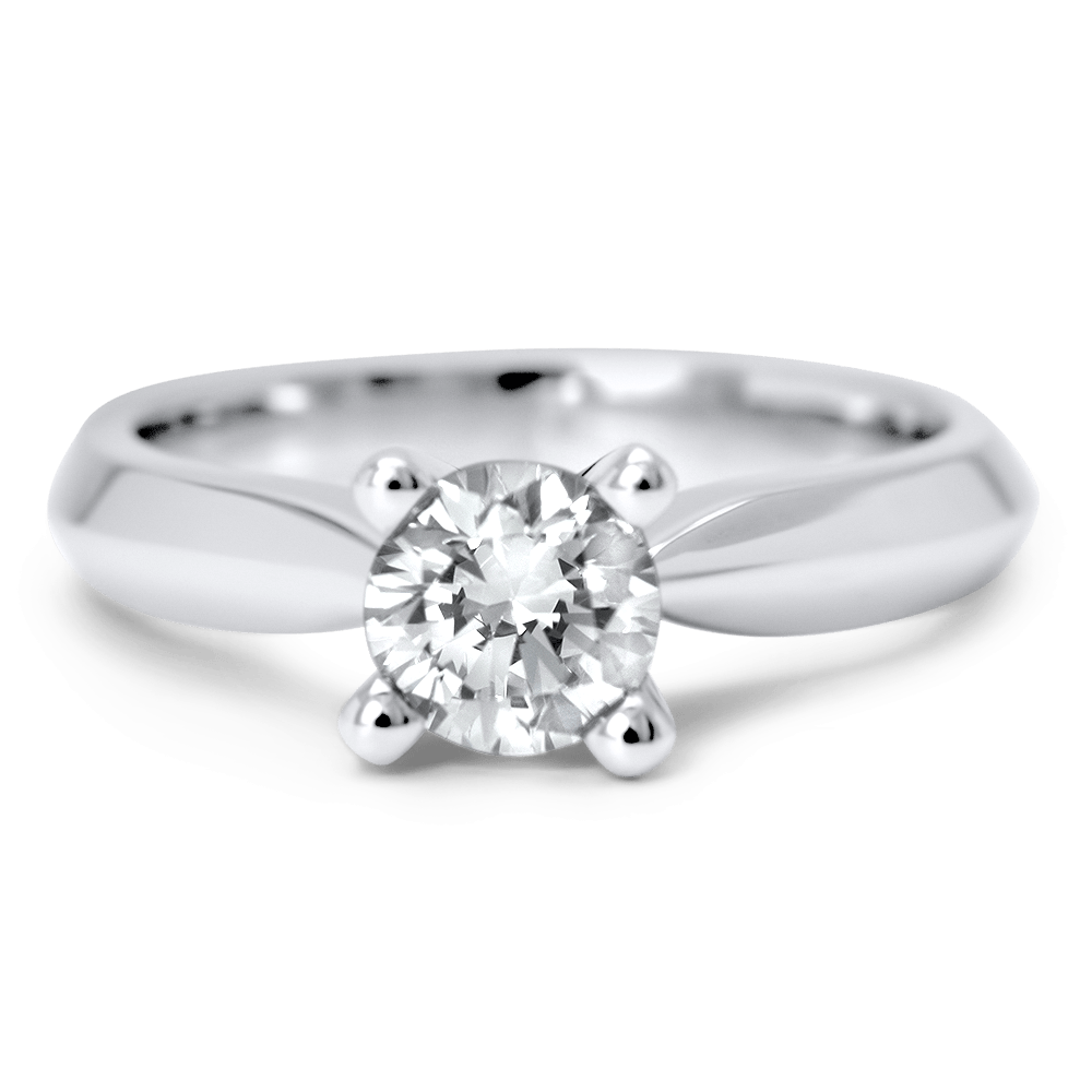 Tapered Euro-Shank Engagement Ring - Engagestudio