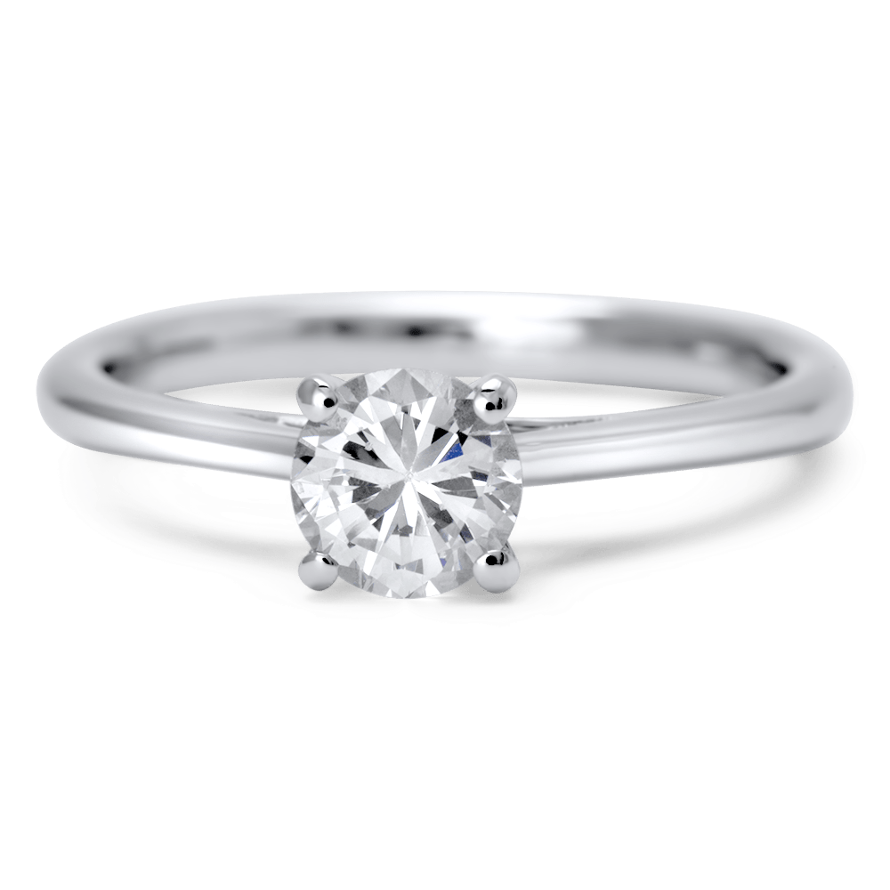 Tapered Solitaire Engagement Ring - Engagestudio