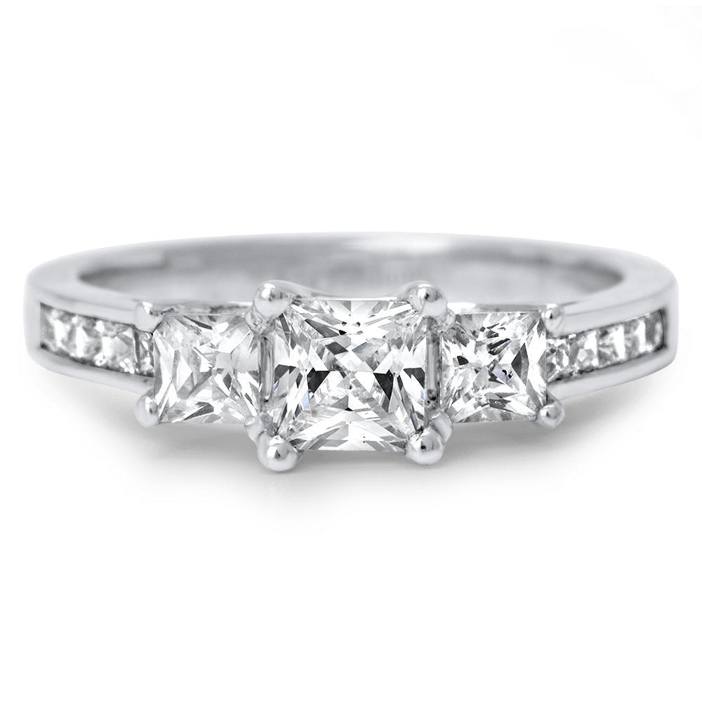 Trinity Princess-cut Engagement Ring - Engagestudio