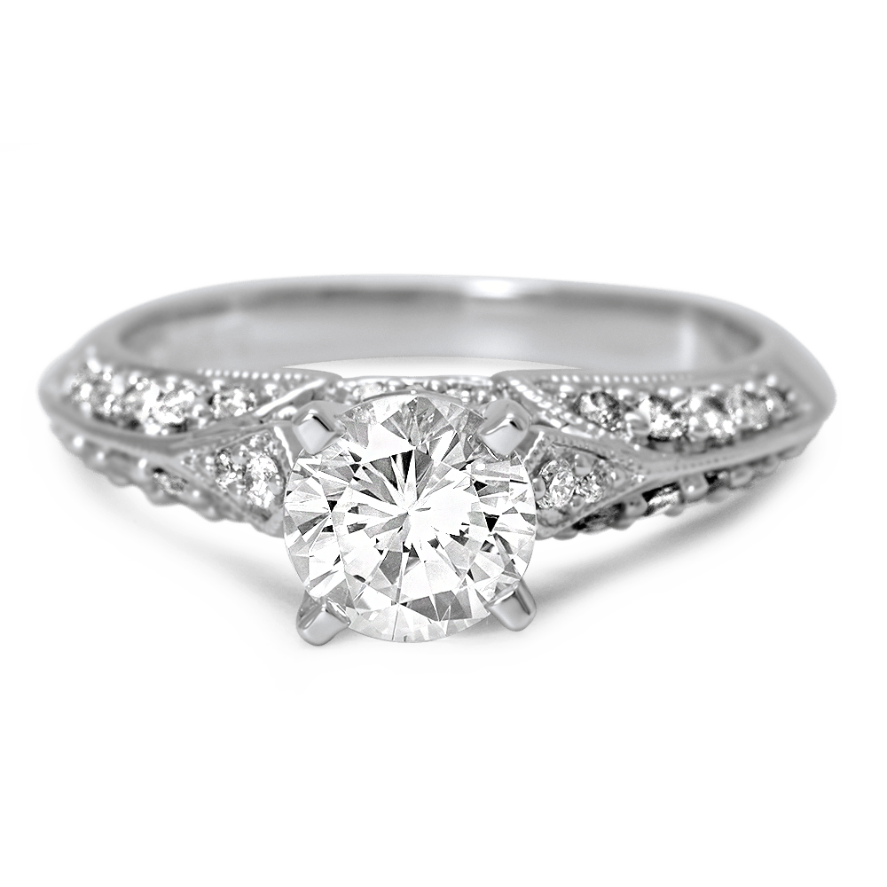 Knife-Edge Multi-Stone Engagement Ring - Engagestudio