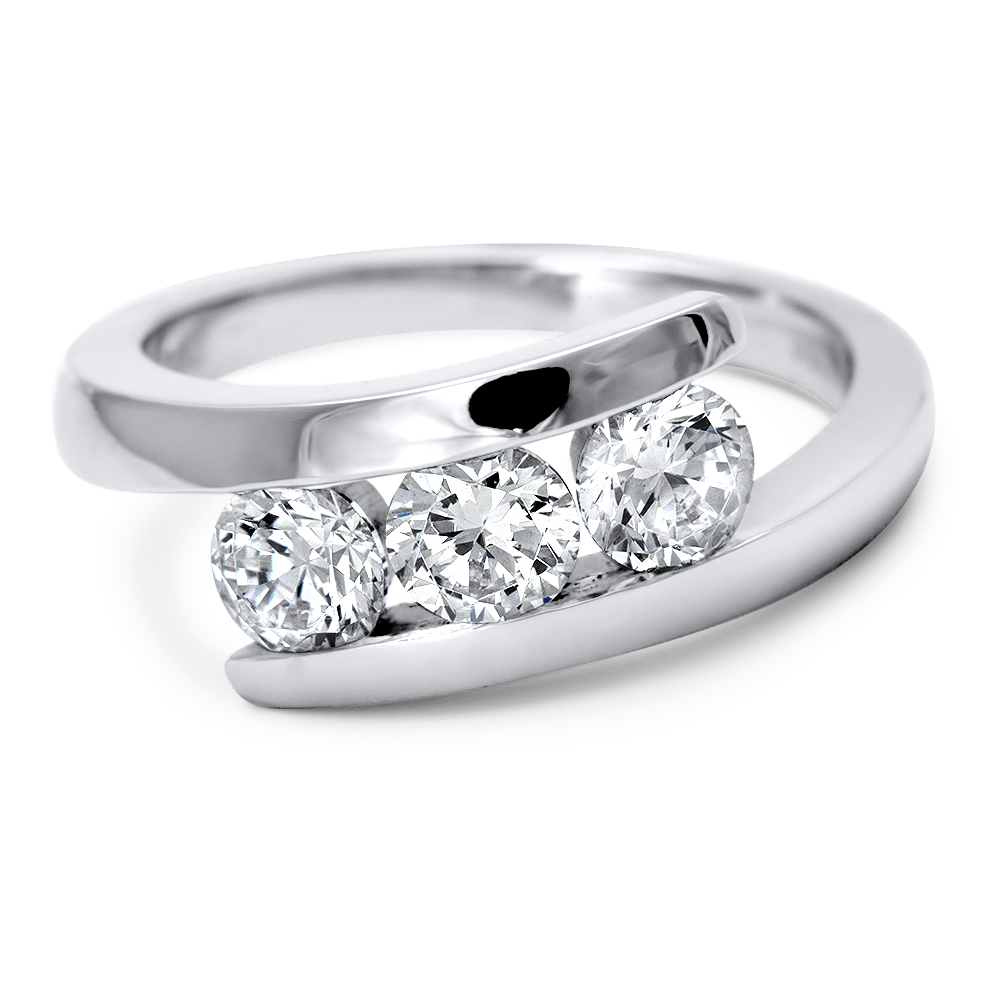 Bypass 3-Stone Engagement Ring - Engagestudio