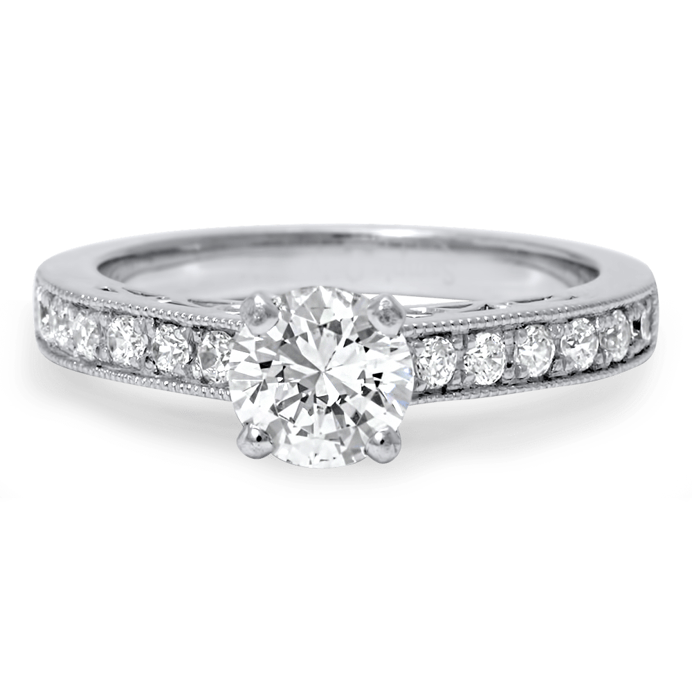 Filigree Multi- Stone Engagement Ring - Engagestudio