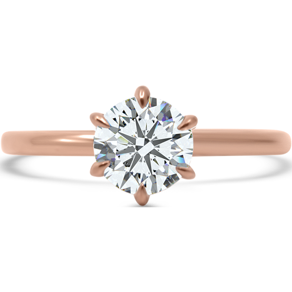 Rose Gold Solitaire Engagement Ring - Engagestudio
